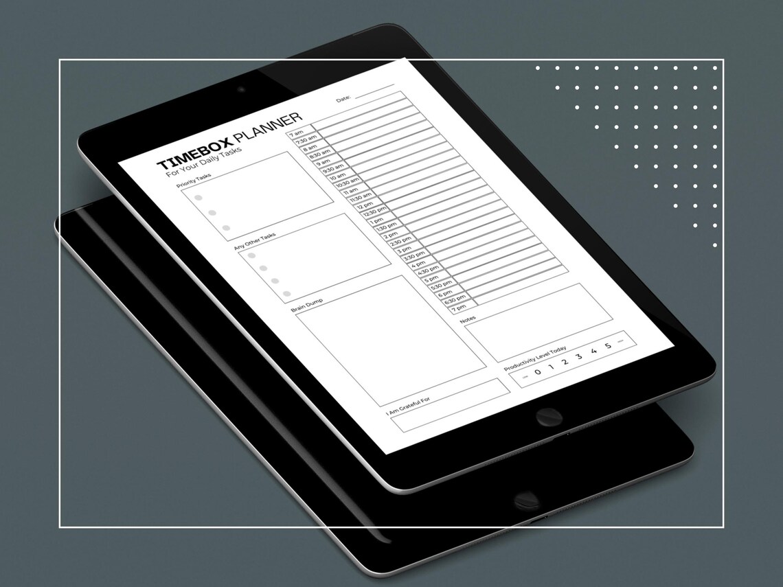 Timebox Planner Printable Time Management Fillable PDF to Do List ...