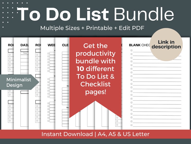 Activity Checklist Printable Simple Checklist Fillable PDF Daily to Do ...