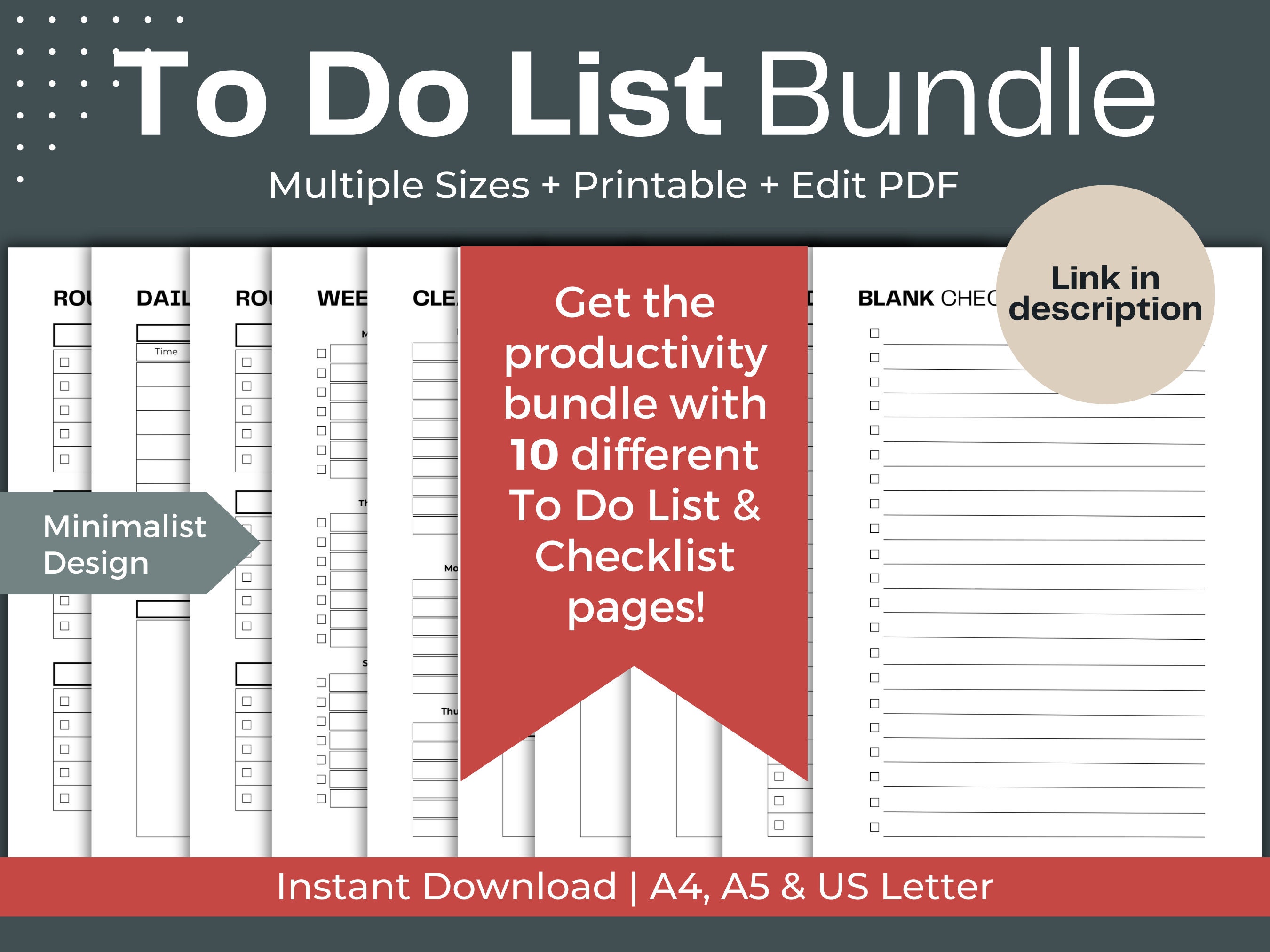 Activity Checklist Printable Simple Checklist Fillable PDF Daily to Do ...