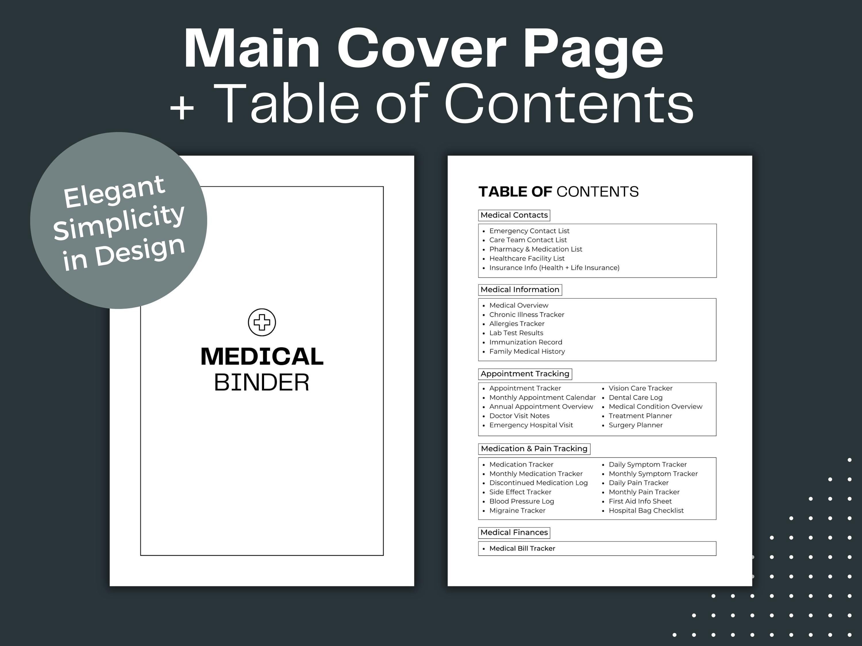 Medical Planner Printable Medical Binder Chronic Illness Planner Emergency Binder Mental Health