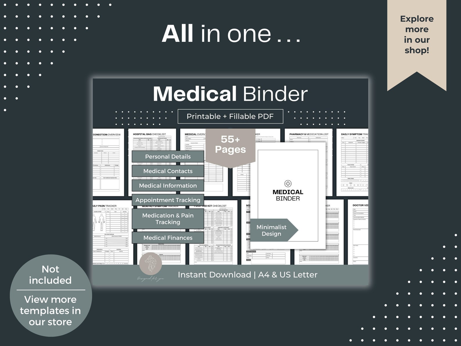 Printable Hospital Bag Checklist Fillable PDF Hospital Bag Organizer ...