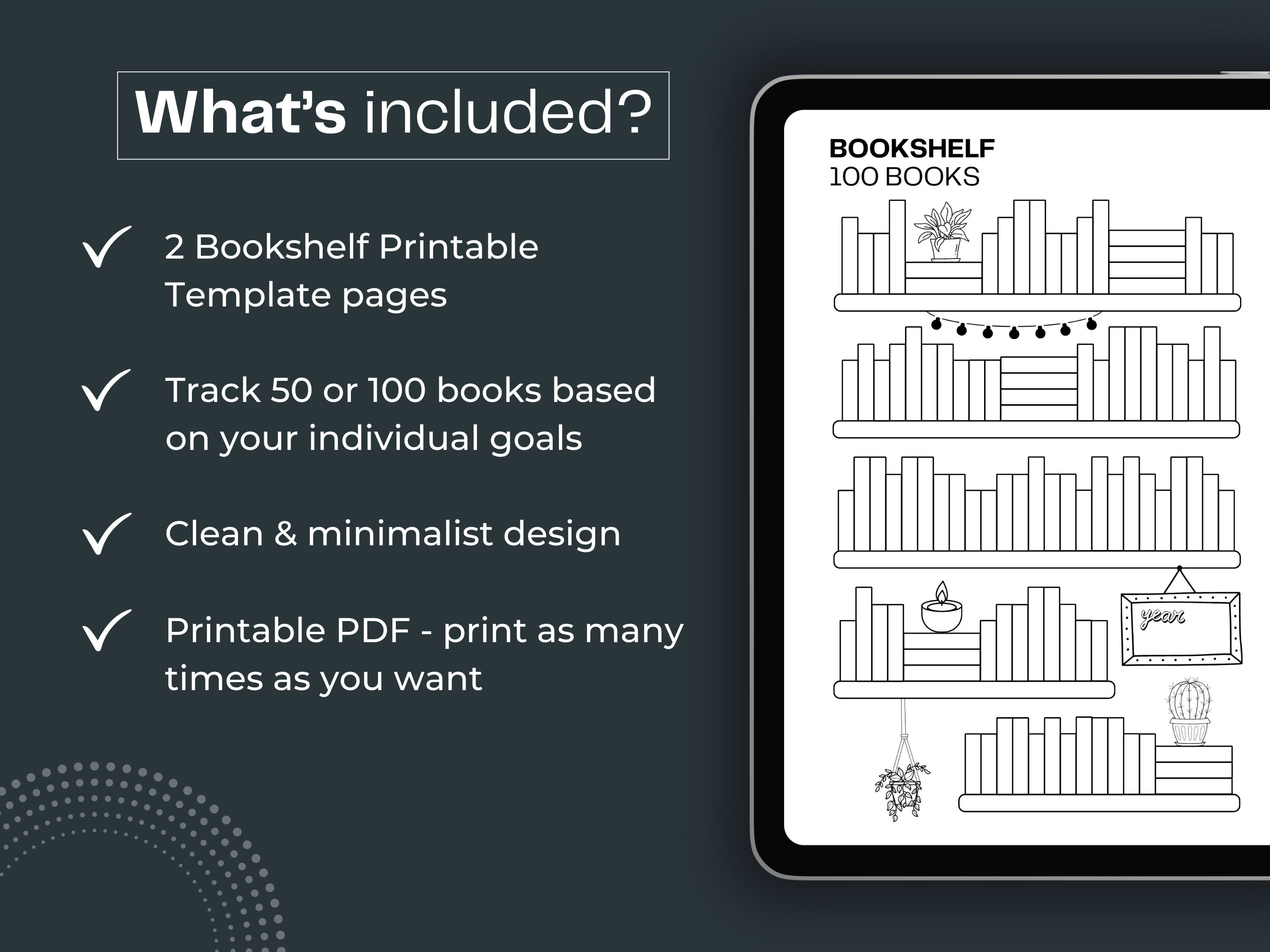 Bookshelf Printable Template, Book Tracker, Reading Tracker, Books to ...