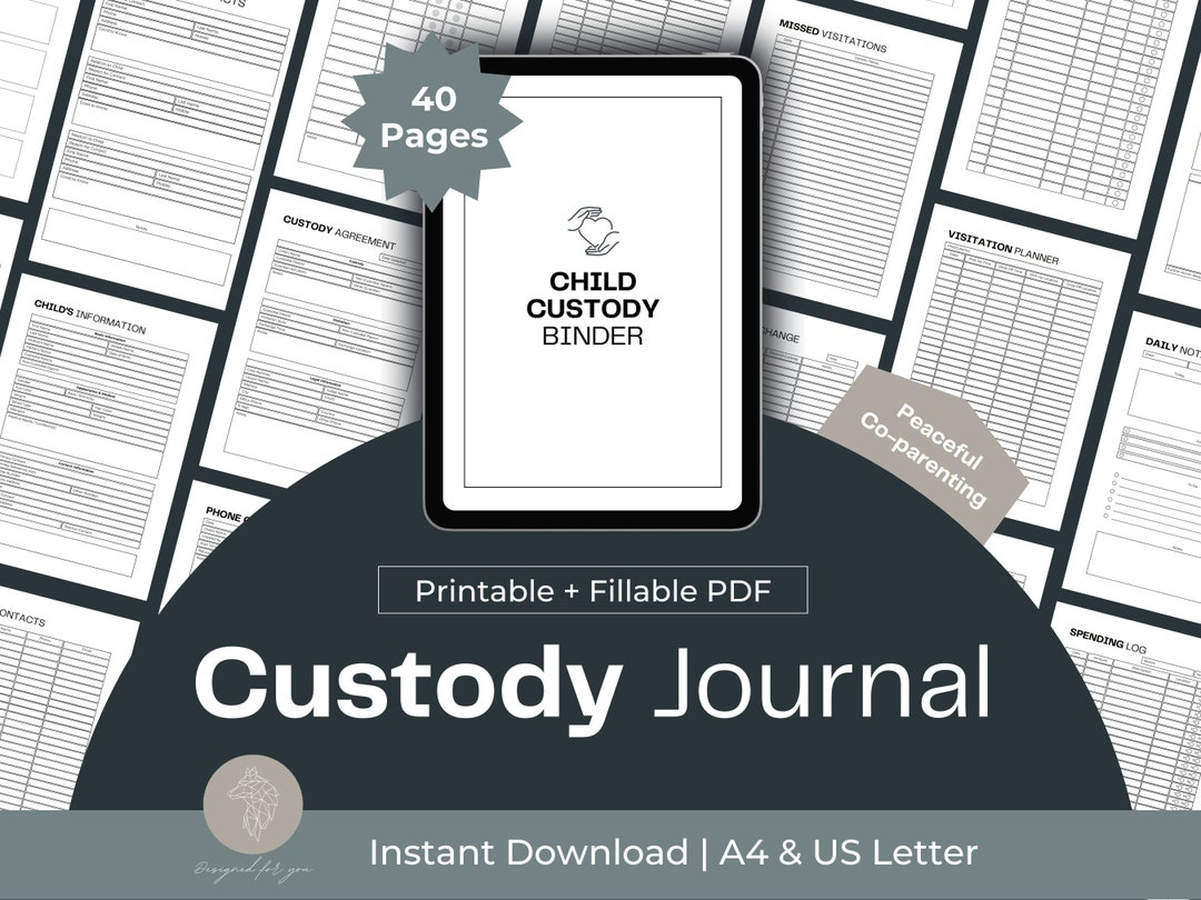 Child Custody Journal, Co-parenting Planner (fillable PDF) - Etsy