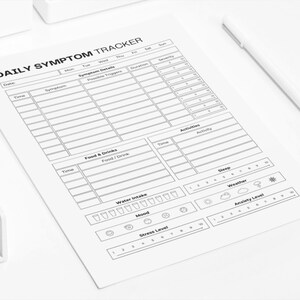 Printable Daily Symptom Tracker Fillable PDF Chronic Illness Tracker ...