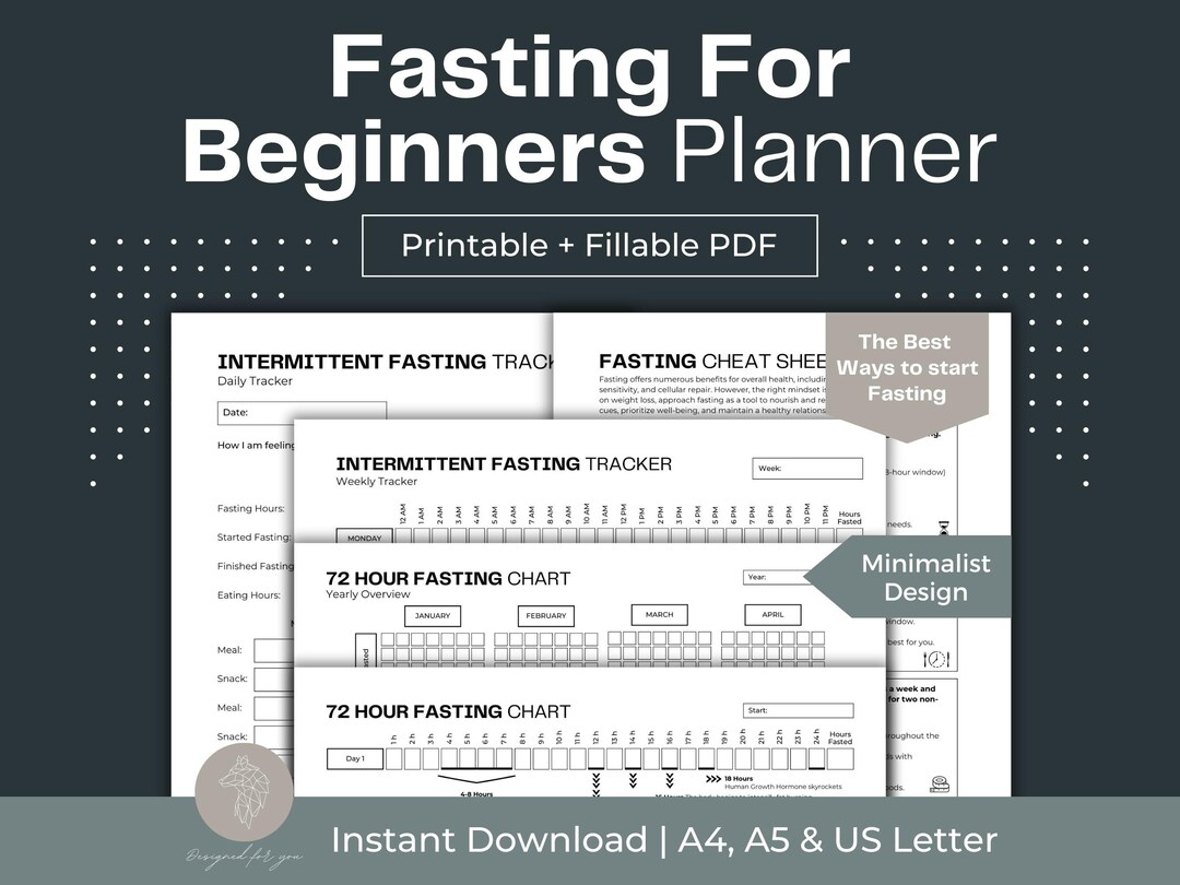 Fasting Planner Printable Fasting for Beginners Planner Fillable PDF ...