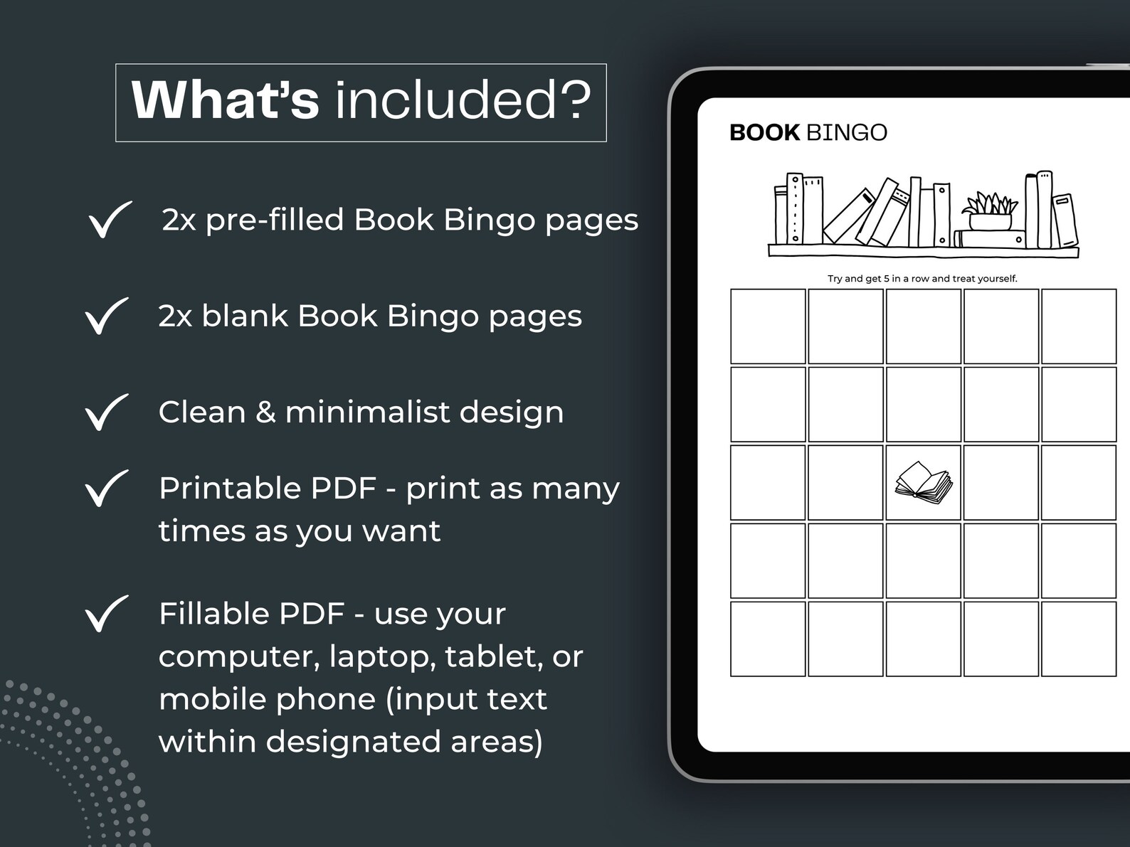 Book Bingo Template, Reading Journal Bundle, Book Log, Book Reading ...