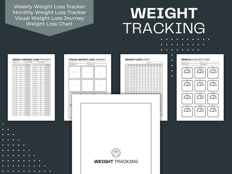 Weight Loss Journal Printable Weight Loss Planner Pages Weight Loss ...