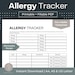 Allergy Tracker Printable for Your Medical Binder Fillable PDF Allergy ...