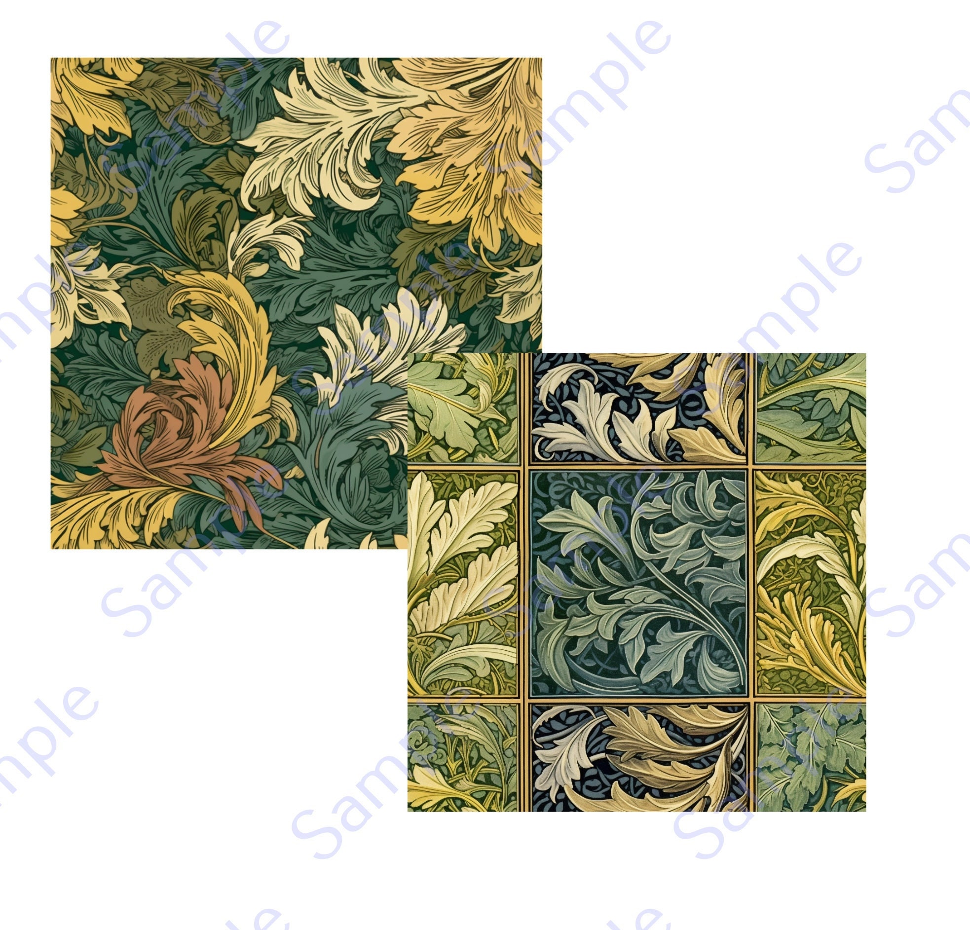 Capturing Nature Digital Paper Design Set, Flower Backgrounds ...