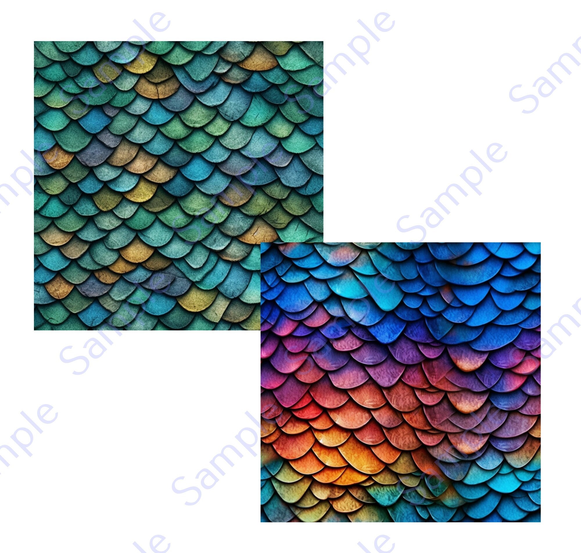 Dragon Scale Digital Paper Design Set, Backgrounds, Printable Digital ...