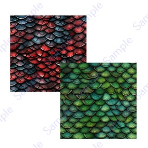 Dragon Scale Digital Paper Design Set, Backgrounds, Printable Digital ...