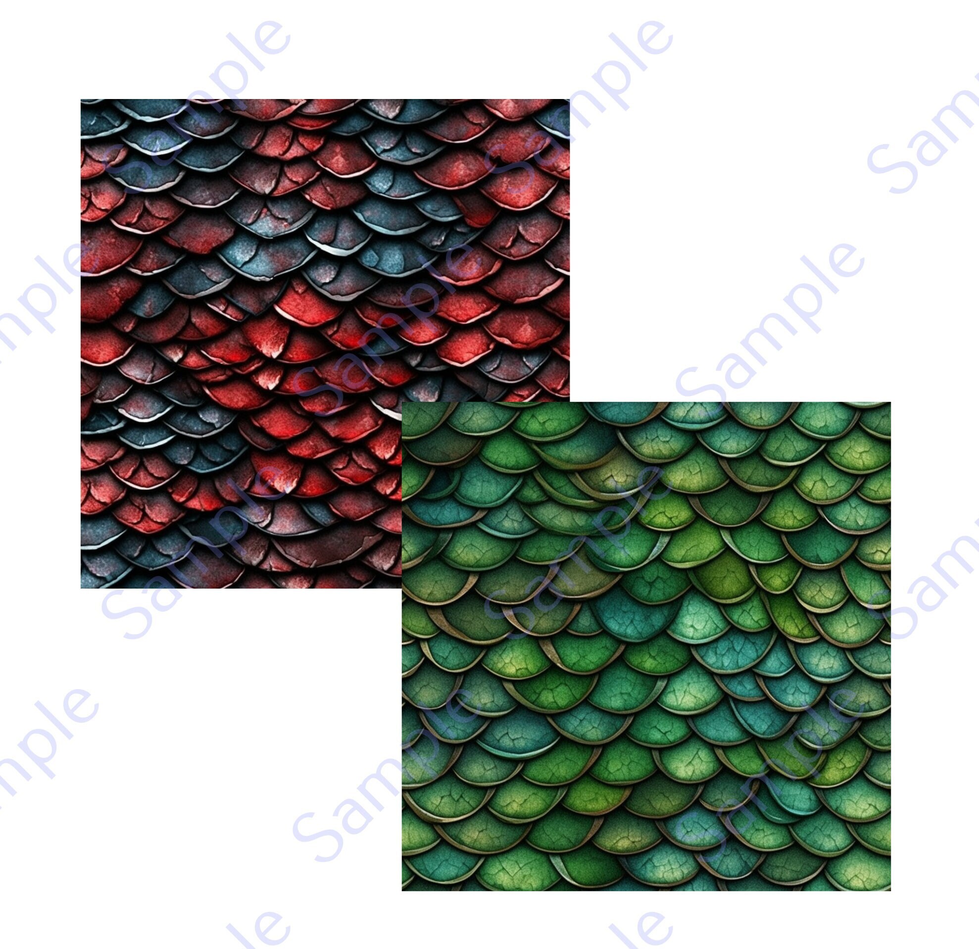 Dragon Scale Digital Paper Design Set, Backgrounds, Printable Digital ...