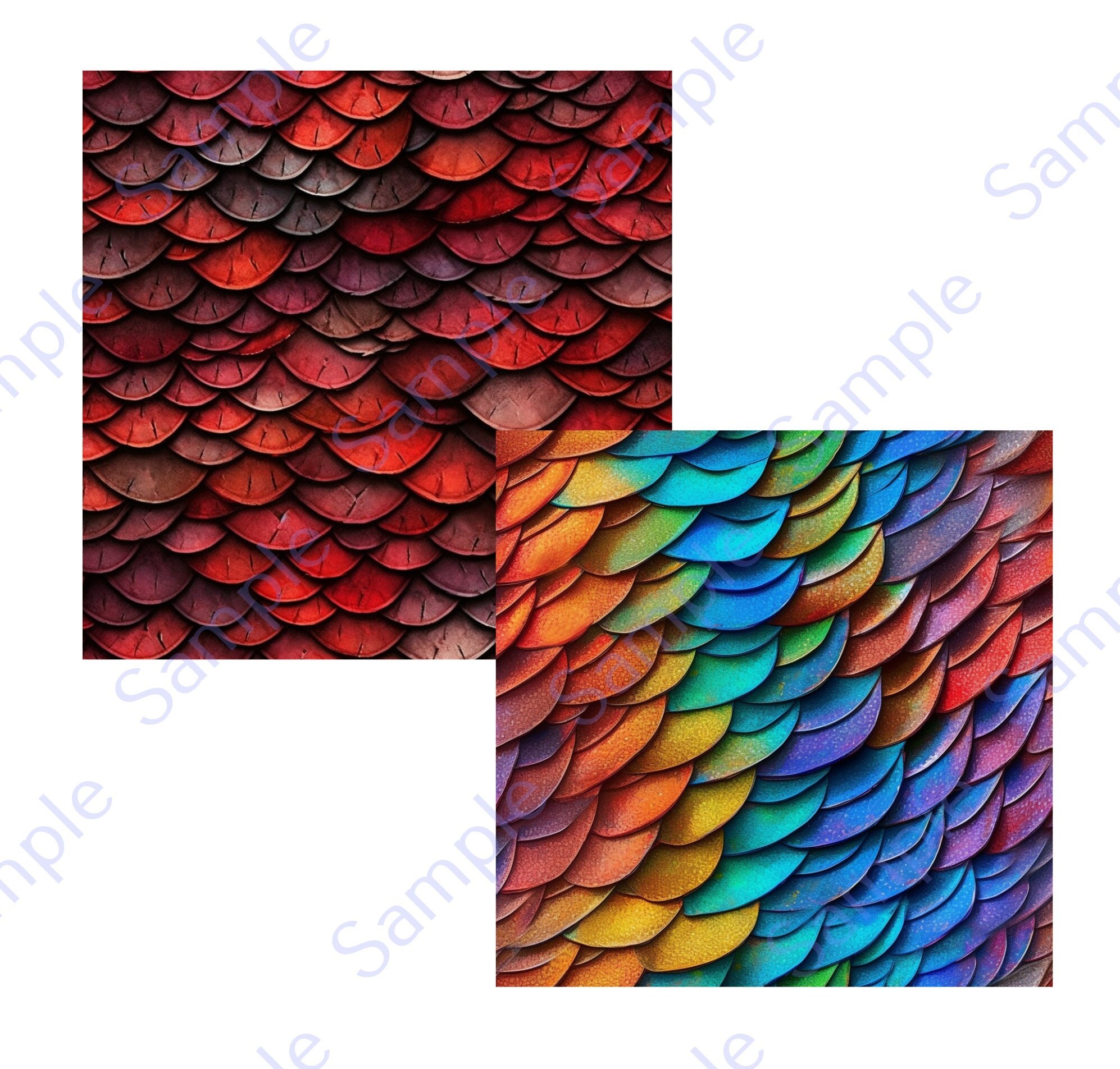 Dragon Scale Digital Paper Design Set, Backgrounds, Printable Digital ...