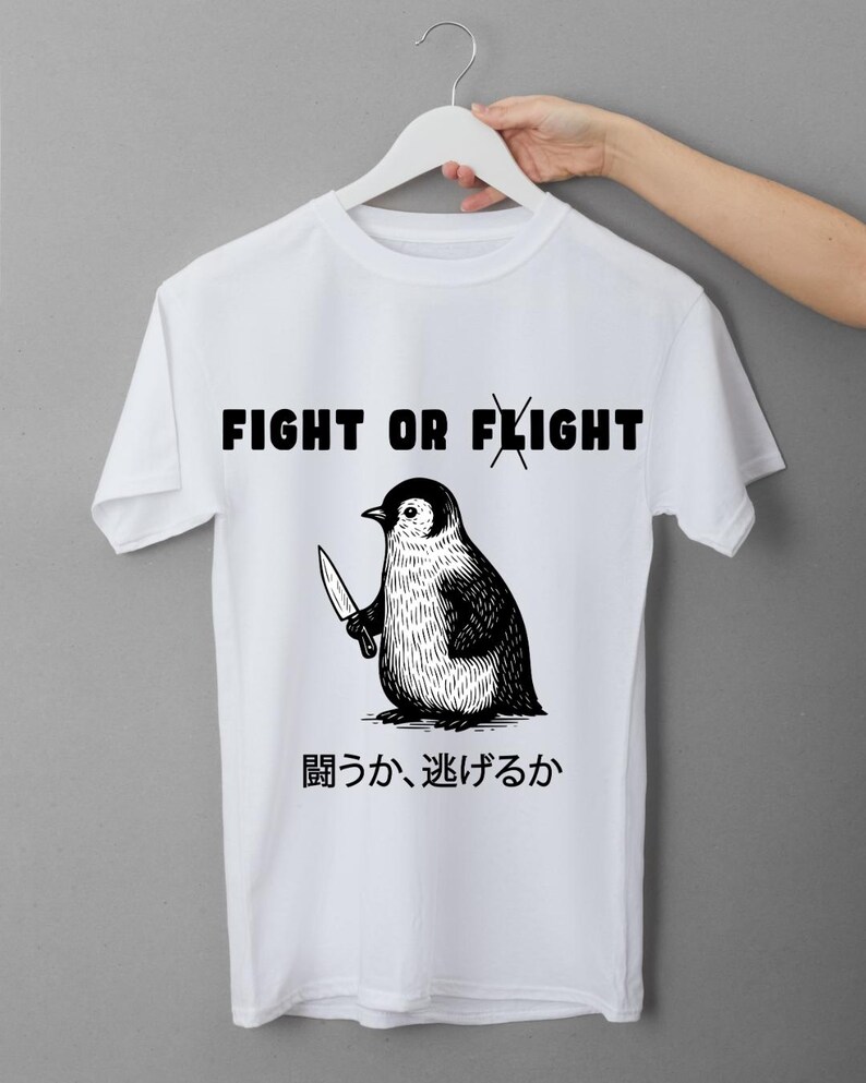 Fight or Flight Penguin PNG | Edgy Humor Clipart (digital Download) - Etsy