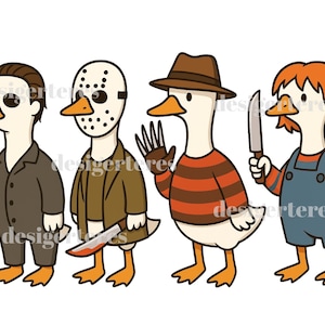 Horror Movie Duck PNG – Funny Killer Goose Clipart, Halloween ...