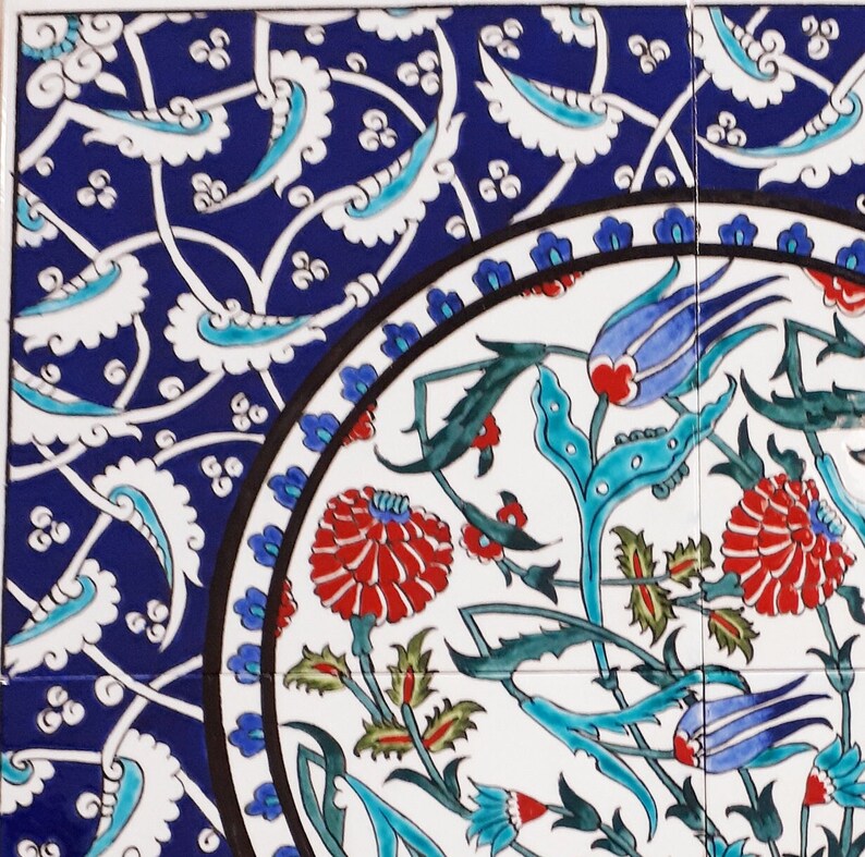 Turkish Iznik Tile Boardtraditional Wall Decoruniquely - Etsy