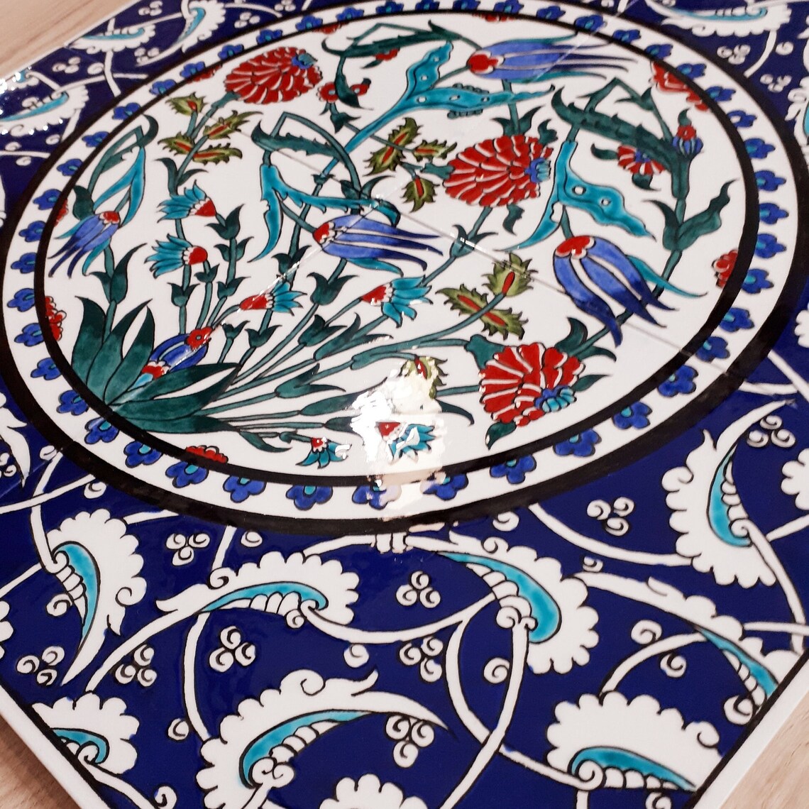 Turkish Iznik Tile Boardtraditional Wall Decoruniquely - Etsy