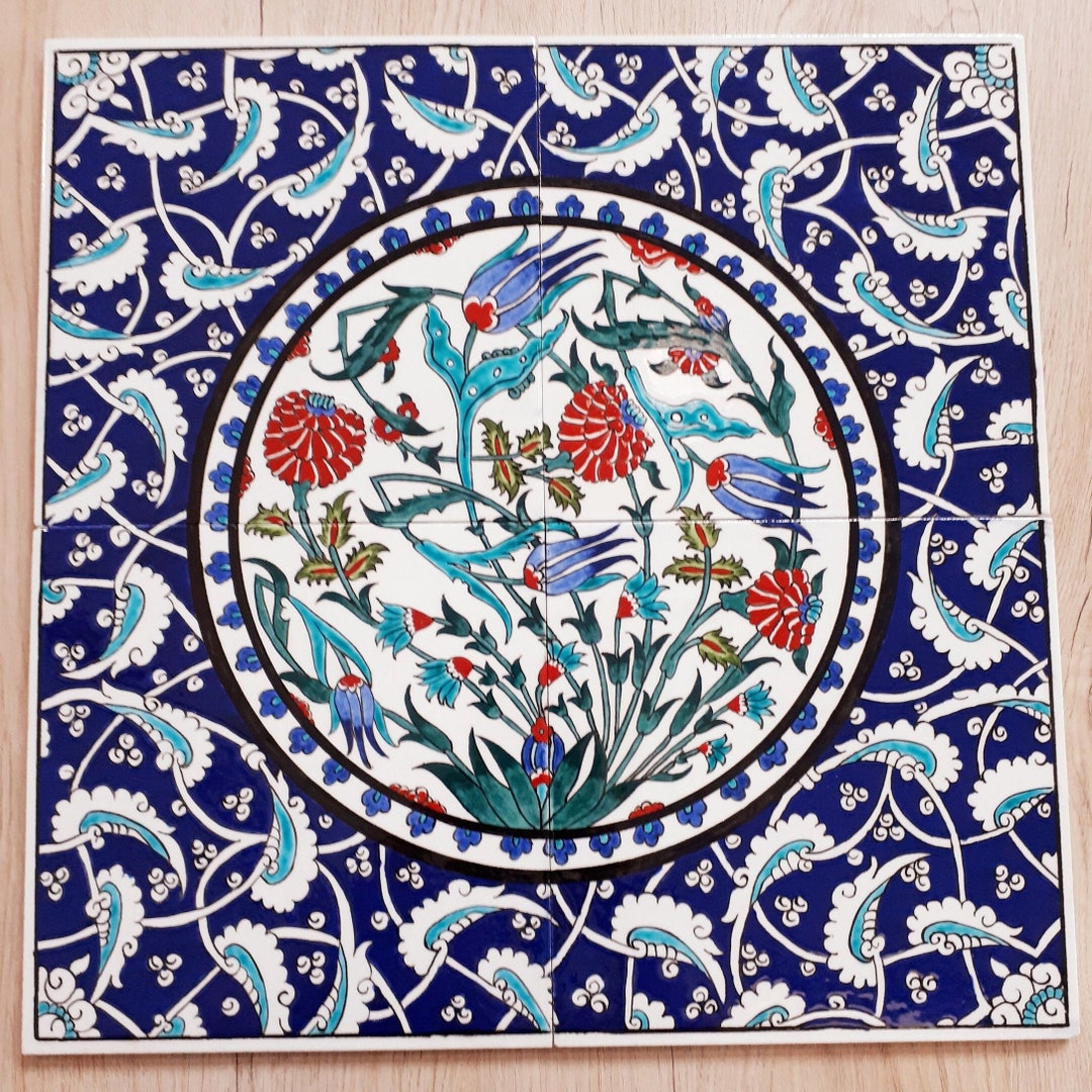 Turkish Iznik Tile Boardtraditional Wall Decoruniquely - Etsy
