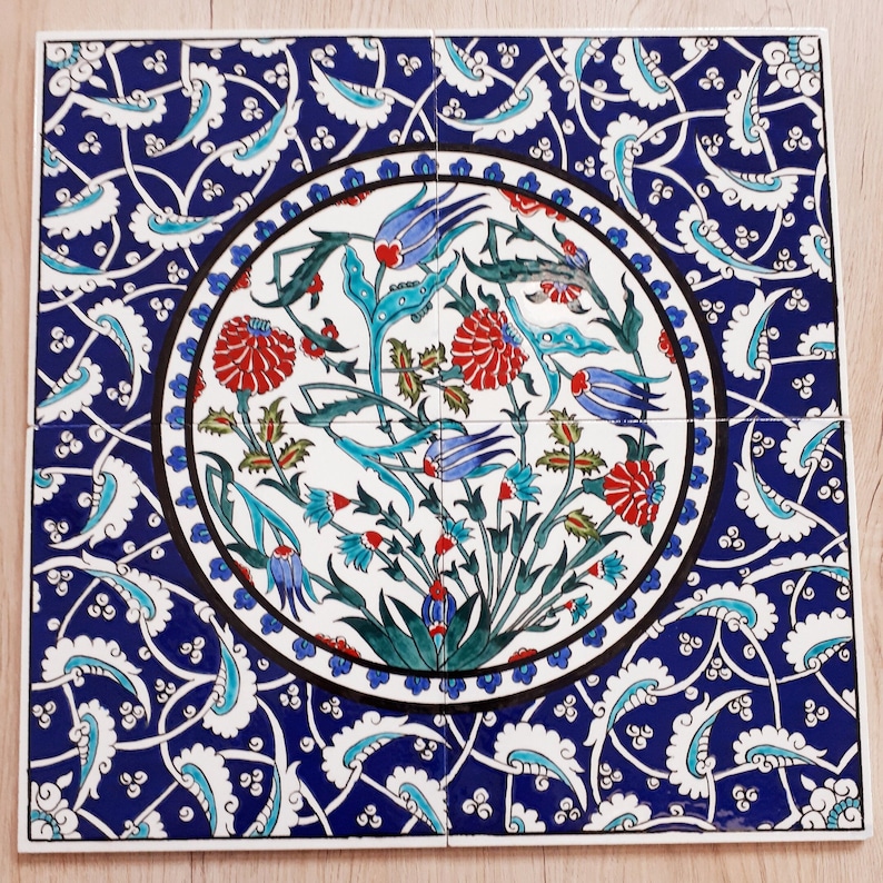 Turkish Iznik Tile Boardtraditional Wall Decoruniquely - Etsy