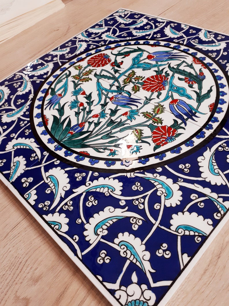 Turkish Iznik Tile Boardtraditional Wall Decoruniquely - Etsy