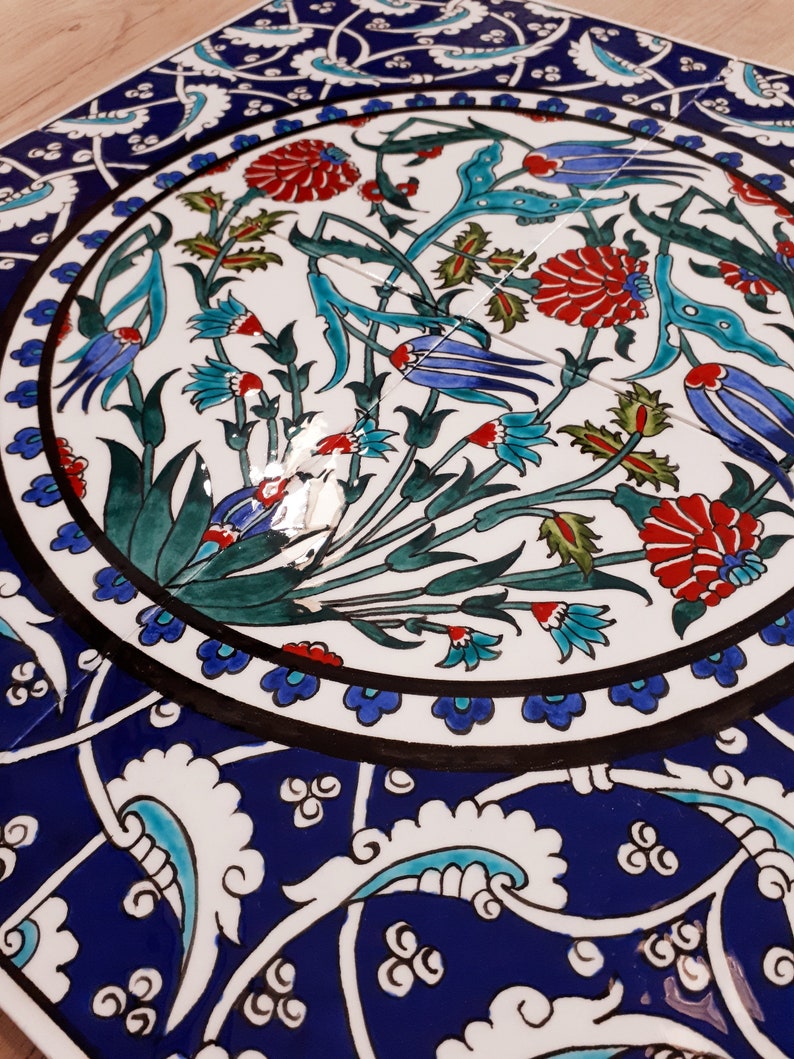Turkish Iznik Tile Boardtraditional Wall Decoruniquely - Etsy