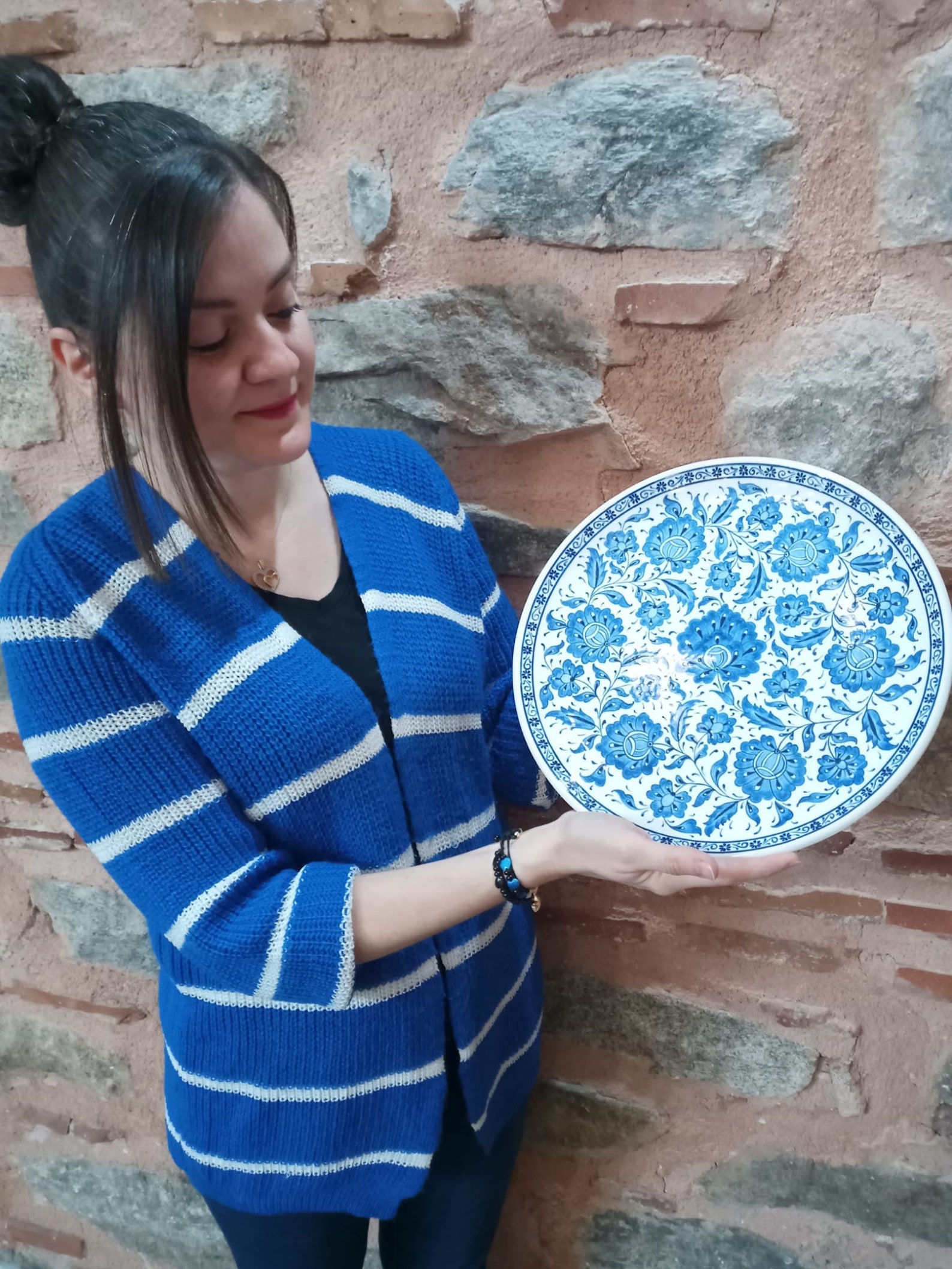 Traditional Decorative Tile Plate,mental Decor,minimalist Iznik Glazed ...