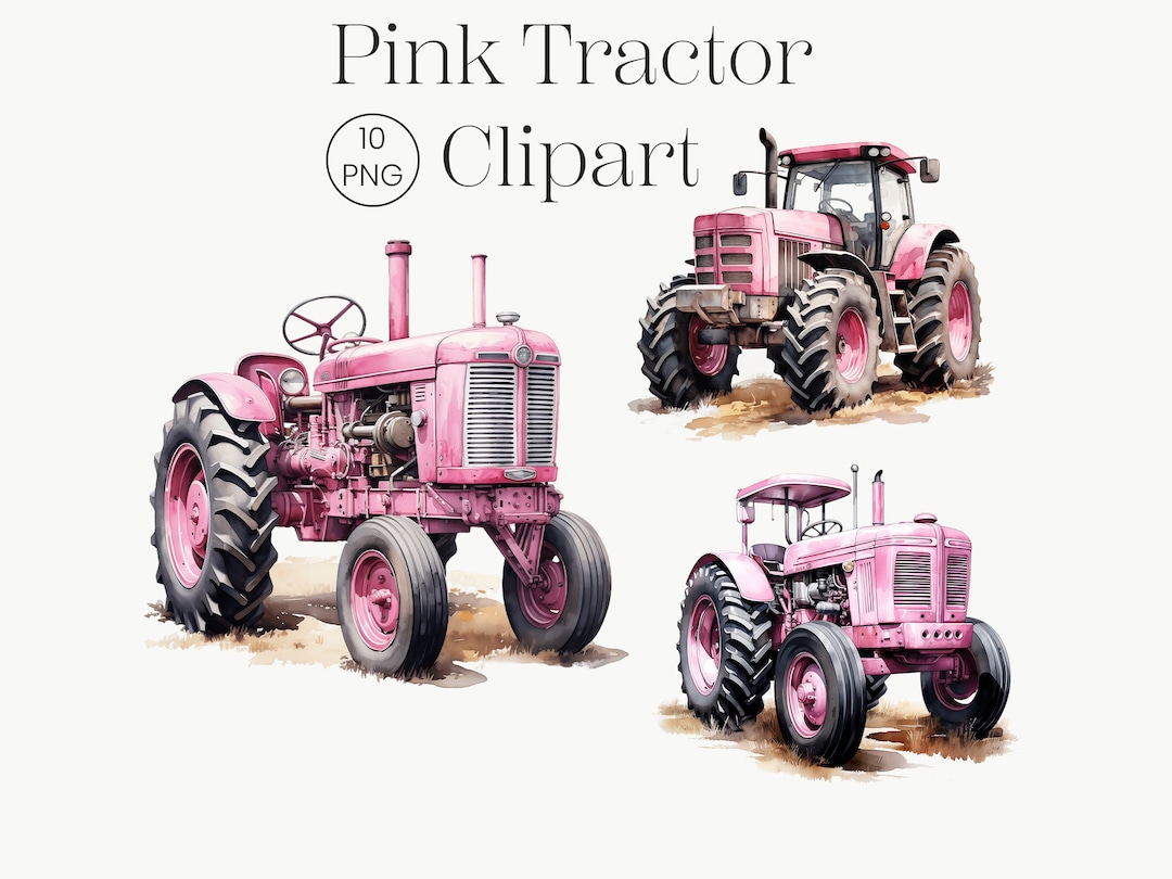 Pink Tractor Clipart | 10 High Quality Transparent PNG | Farm Tractor ...