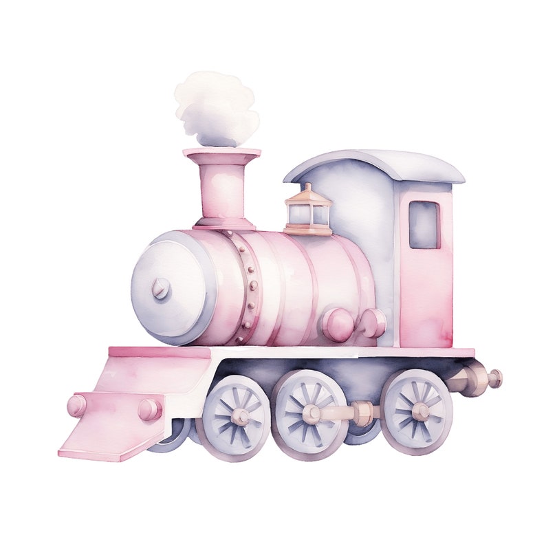 Watercolor Pink Car Print: Boho Baby Girl Nursery Decor (digital ...