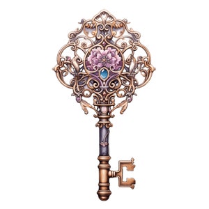 Steampunk Key Clipart | 10 High Quality JPG | Steampunk Art, Watercolor ...