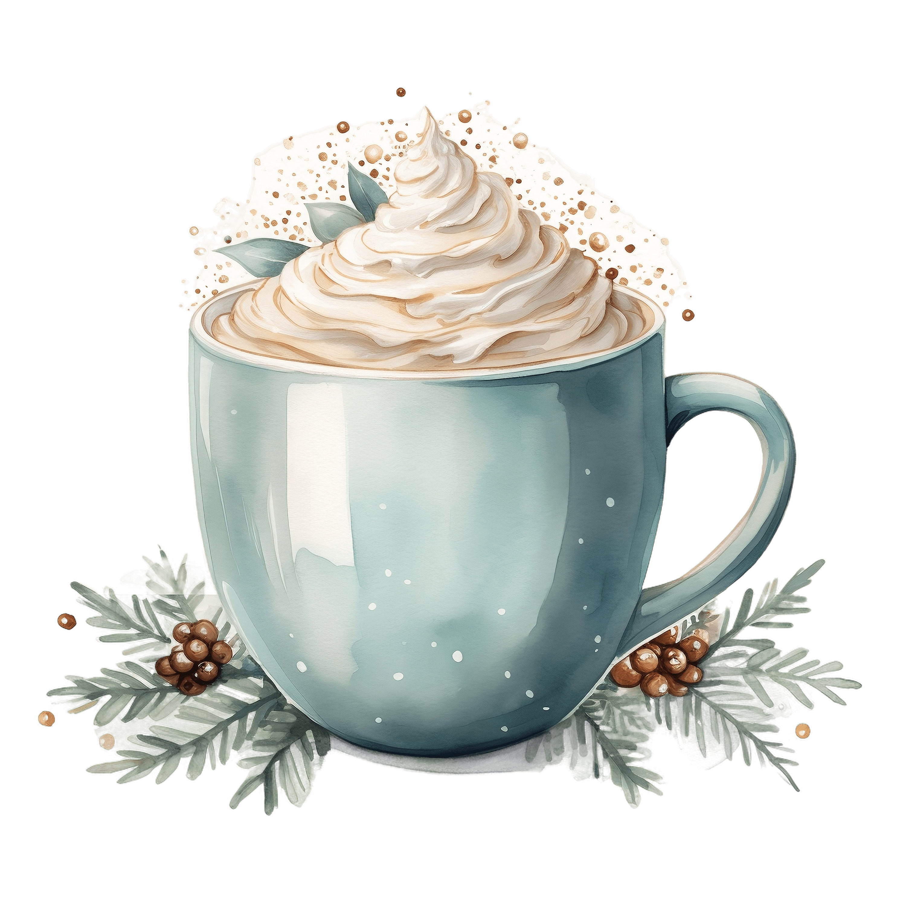 Winter Latte Clipart 10 JPG Christmas Drinks Clipart, Cozy Christmas ...