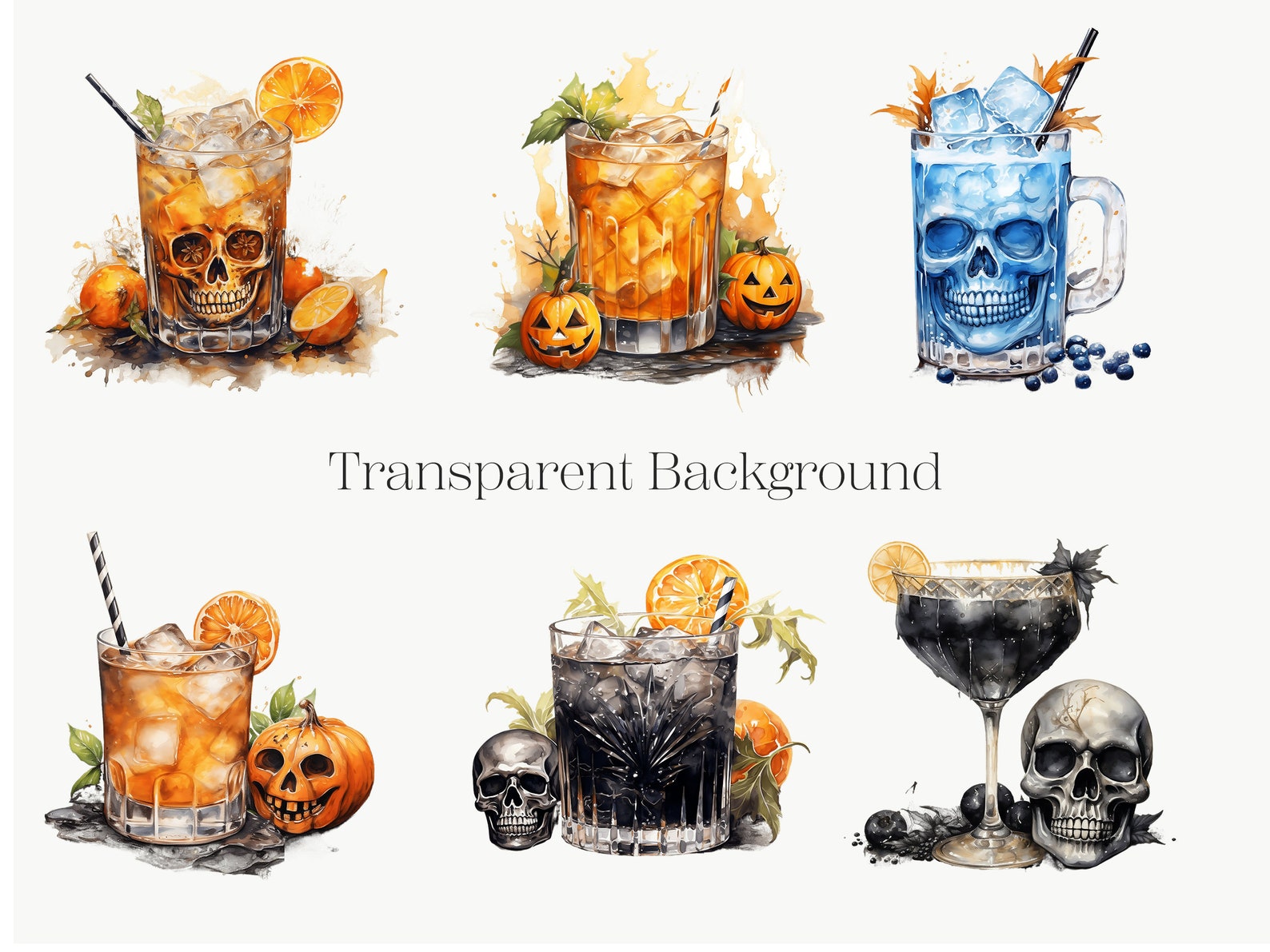 Halloween Cocktails Clipart, 10 Transparent Halloween Clipart ...