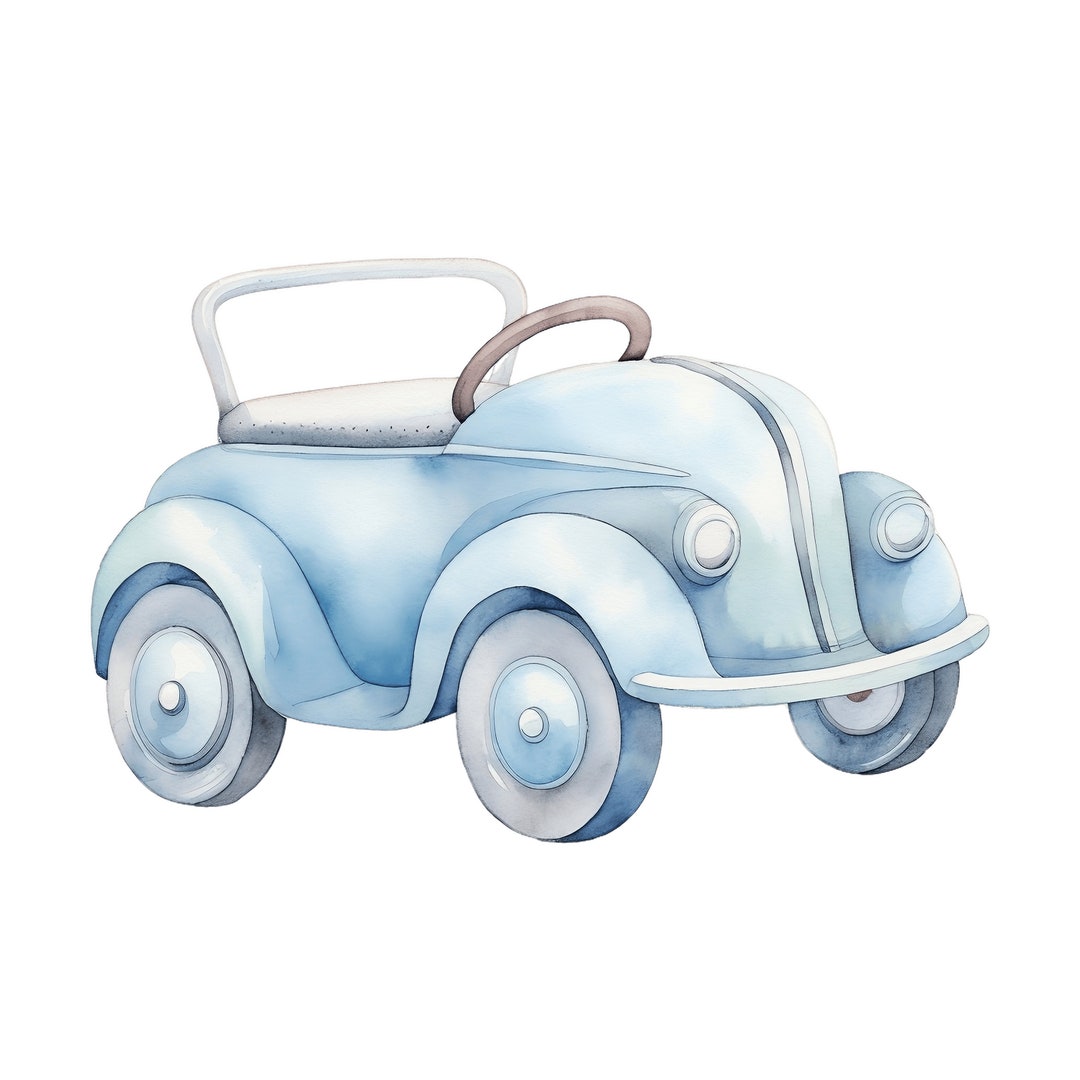 Watercolor Baby Boy Toys Clipart: Blue Nursery Graphics (digital ...