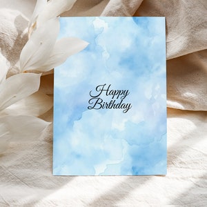 Blue Seamless Background | 10 PNG | Sky Watercolor Digital Paper ...