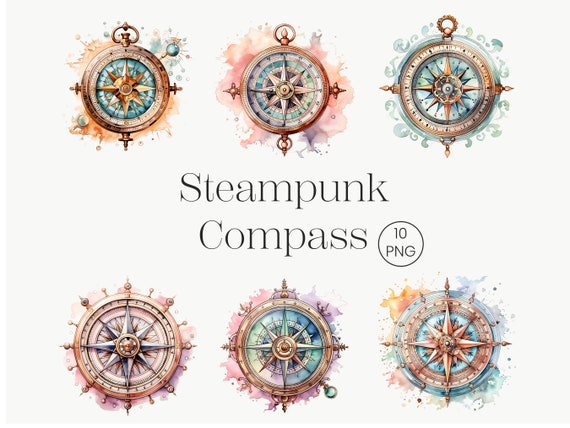 Steampunk Compass Map