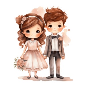 Kids in Wedding Clipart | 10 JPG Clipart | Children in Ceremony ...