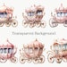 Watercolor Fairytale Carriage Clipart, 10 Transparent PNG, Princess ...