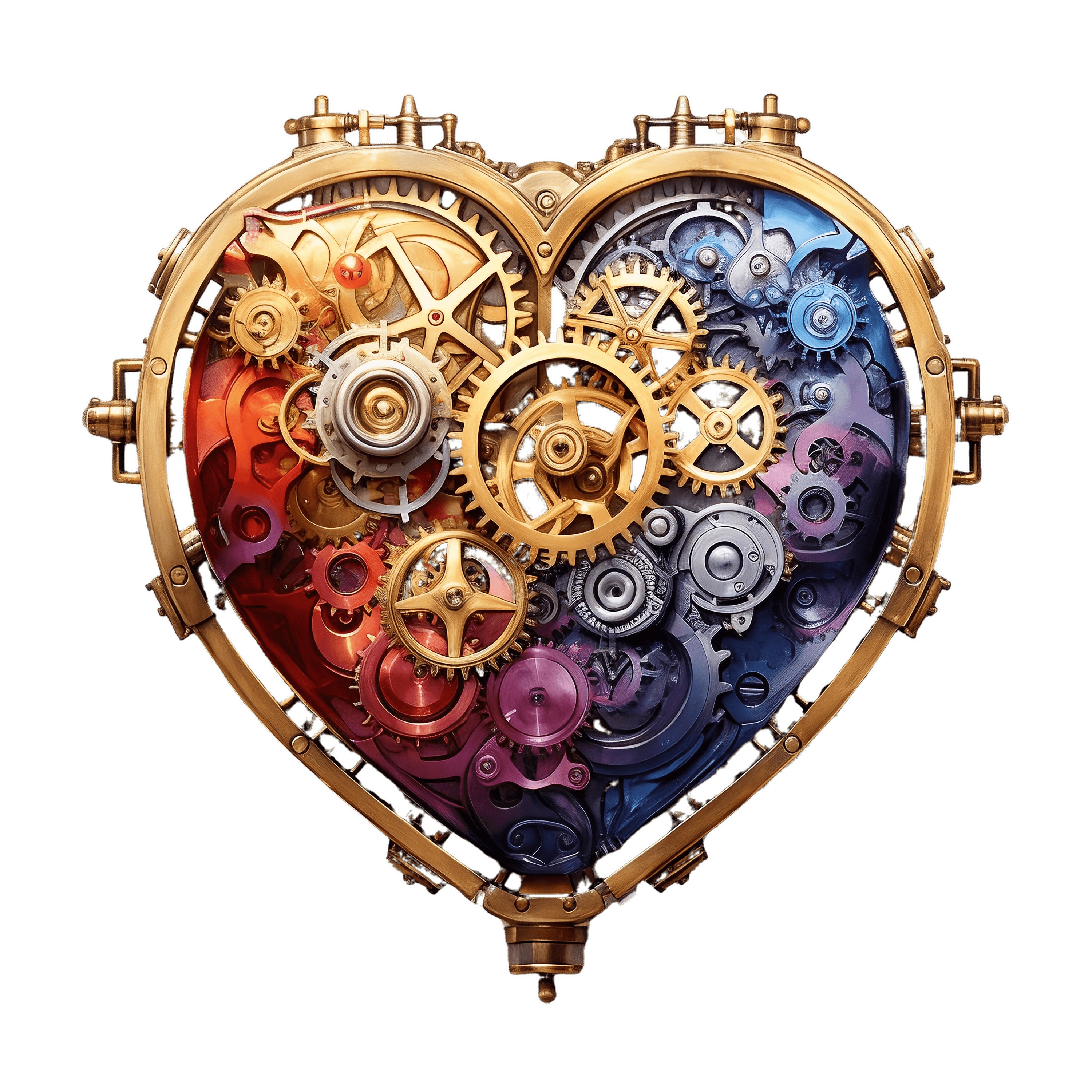 Steampunk Heart Clipart 10 High Quality JPG Heart Clipart - Etsy