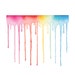 Rainbow Paint Drips Clipart: Watercolor Border Background (JPG Digital ...
