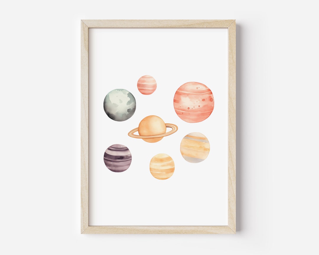 Planets Print, Printable Space Poster, Solar System Educational Space ...