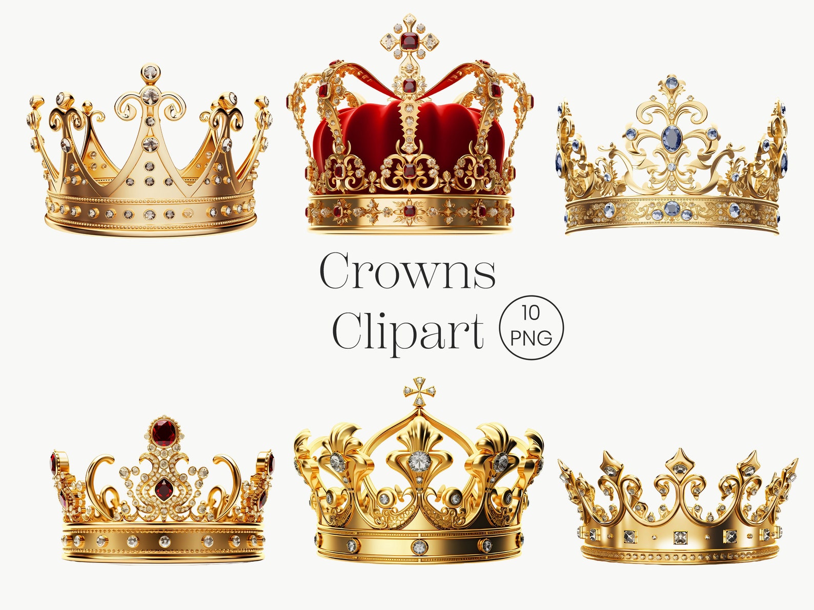 Gold Crowns Clipart | 10 Transparent PNG | Gold Crown Crown Royal ...