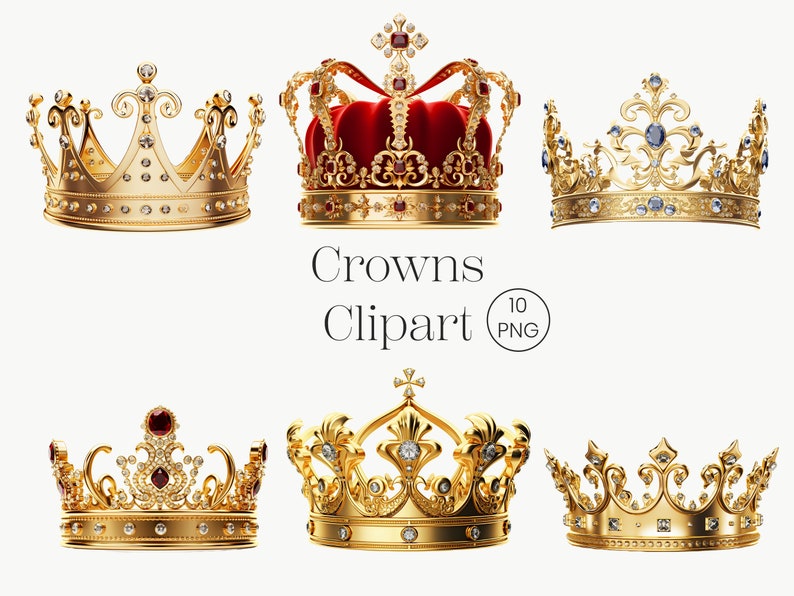 Gold Crowns Clipart | 10 Transparent PNG | Gold Crown Crown Royal ...
