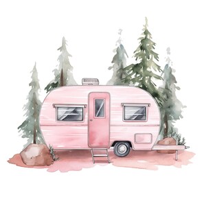 Watercolor Camping Clipart 10 JPG Girl Camping Clipart, Campfire Camper ...