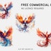 Watercolor Phoenix Clipart | 10 PNG | Magical Phoenix Bird Printable ...