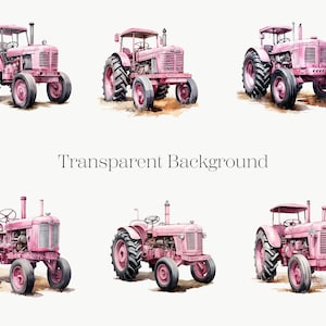 Pink Tractor Clipart | 10 High Quality Transparent PNG | Farm Tractor ...