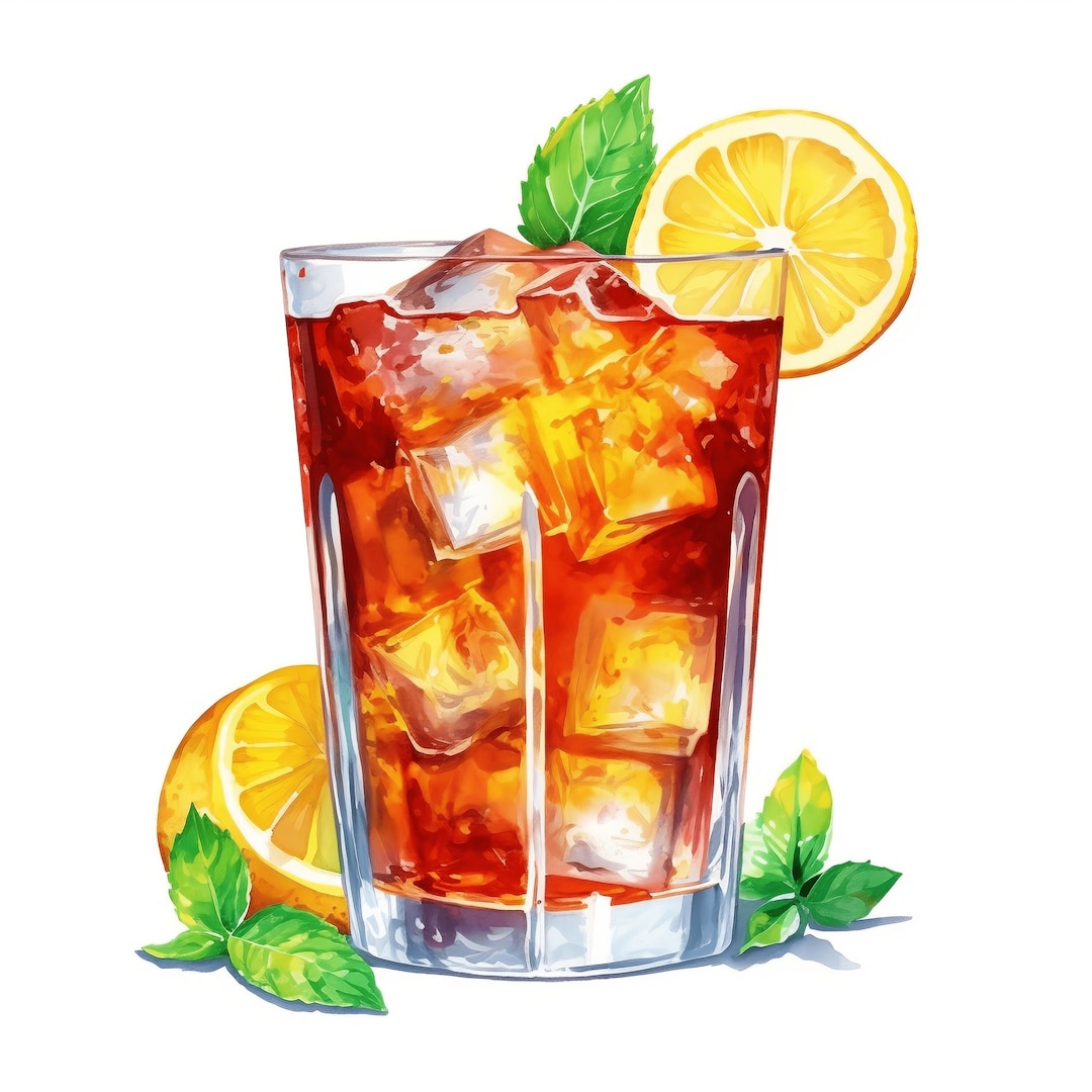 Iced Tea 10 Watercolor Clip Art | JPG Files Clip Art | Digital Download ...