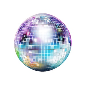 Disco Balls Clipart, 10 JPG Mirror Balls, Dance Party Prom Clipart ...