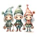 Watercolor Christmas Elves Clipart: Holiday Illustrations (JPG, PNG) - Etsy