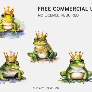 Watercolor Frog Prince Clipart: Fairytale PNG Set (digital Download) - Etsy