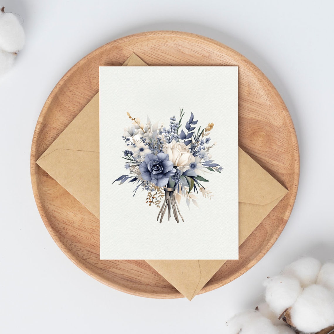 Blue Wedding Bohemian Wild Flowers | Bridal Bouquet Flowers Clipart - Etsy