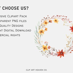 Autumn Floral Wreath, Transparent PNG Colorful Watercolor Fall Flowers ...